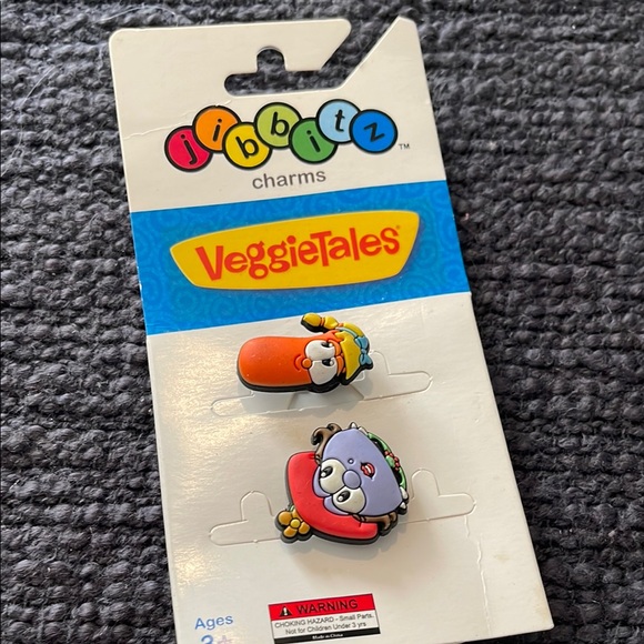 Jibbitz | Accessories | Jibbitz Veggietales Orange And Purple Charms ...